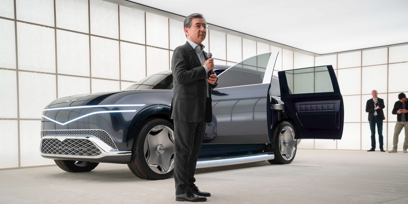 Genesis GV90 ultra-luxe EV caught with coach doors for first time