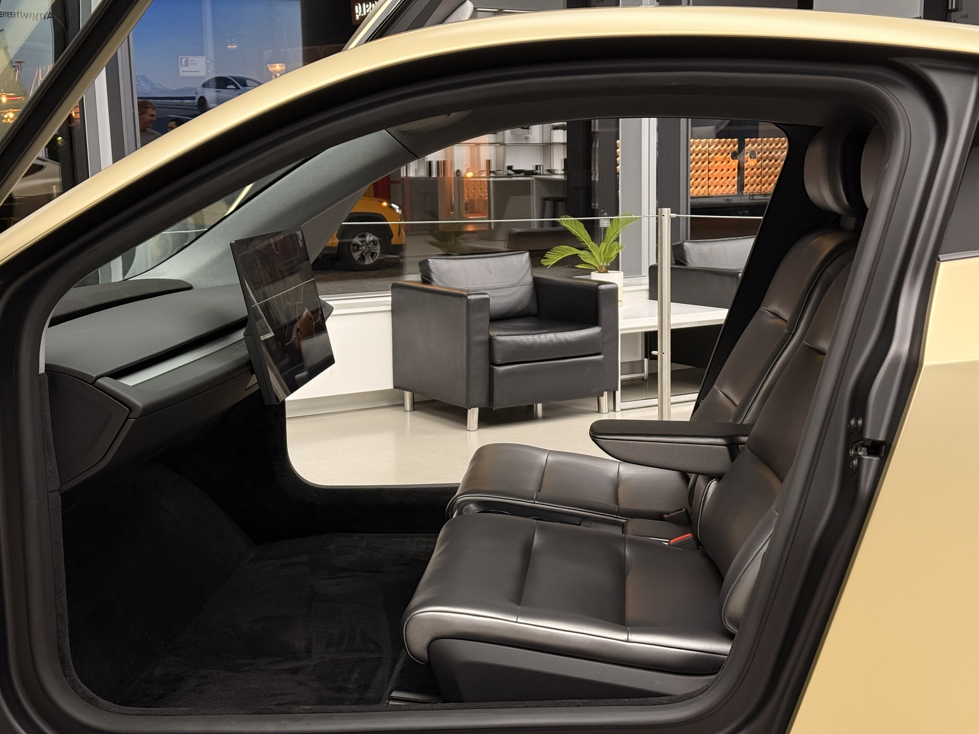 Tesla Cybercab is on display in NYC, here are some closeup photos ...