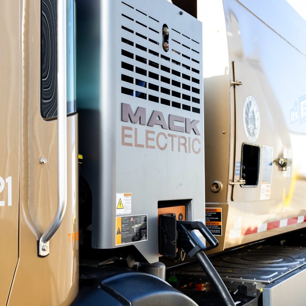 Mack Electric LR is Wisconsin's first electric garbage truck