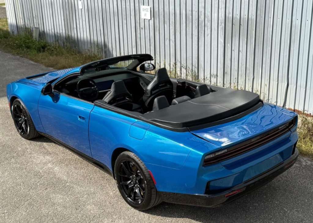 Dodge Charger Daytona EV gets first convertible drop top upgrade