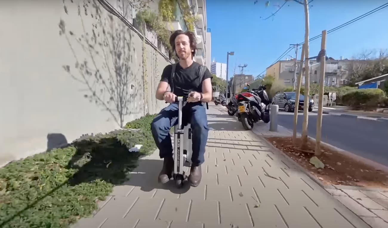I bought a motorized suitcase in China and then tried to ride it home