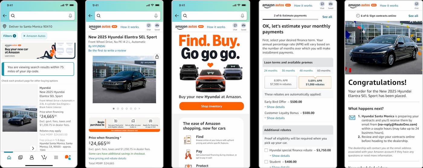 Hyundai is now selling used vehicles on Amazon, including EVs