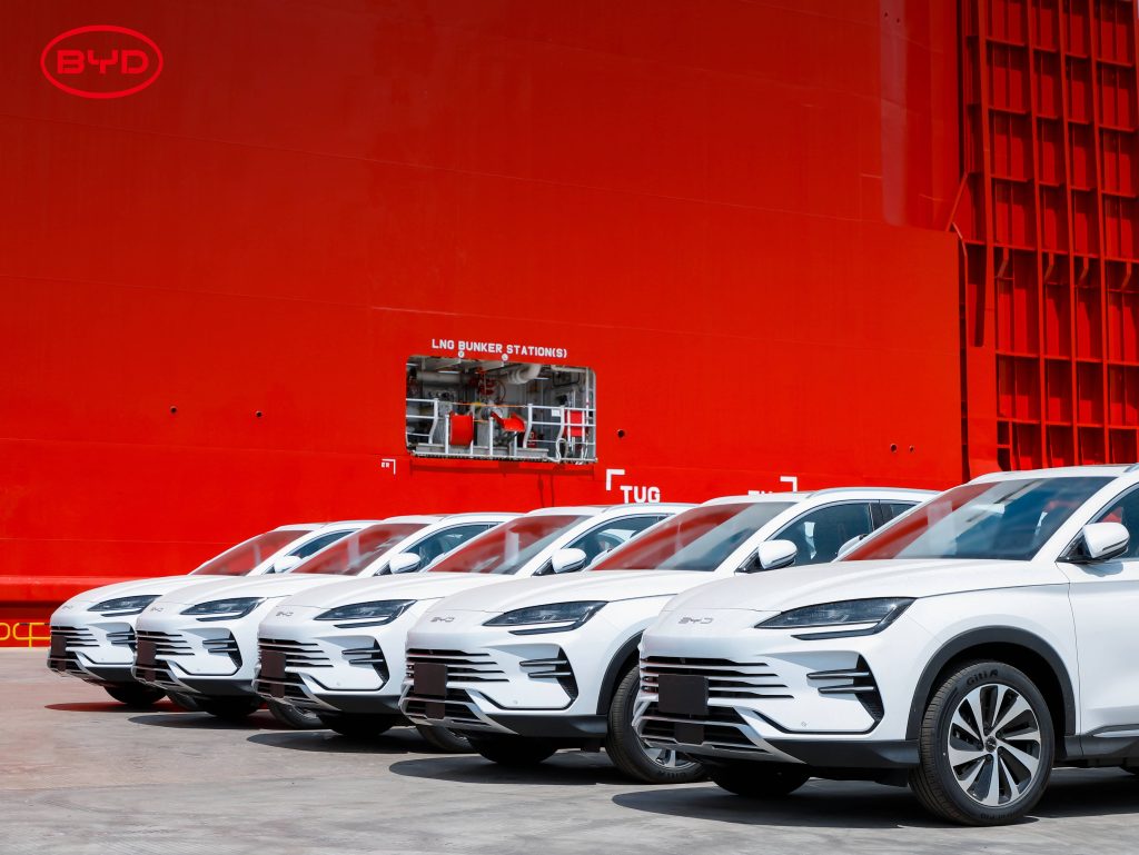 BYD has the world's largest car transport ship and it just set sail