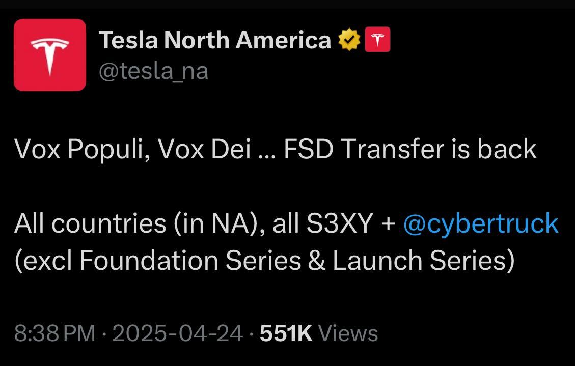 Tesla (TSLA) brings back FSD transfer, offers $2,000 loyalty discount ...