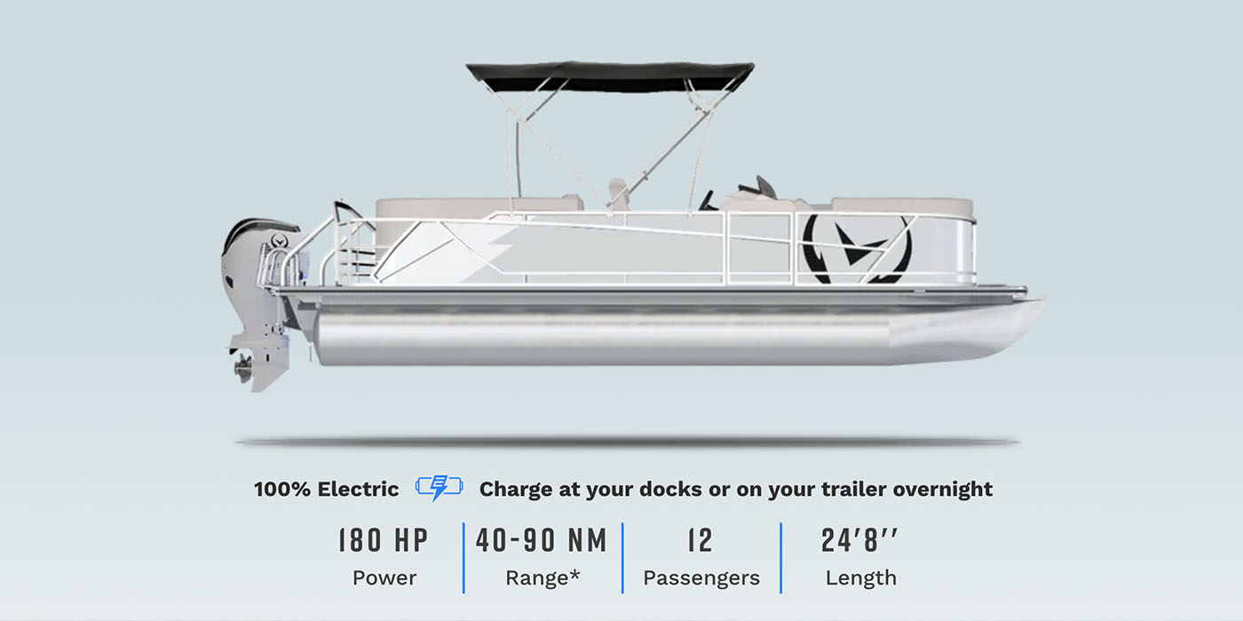 Vision Marine launches 2 electric pontoon boats with 90 NM range