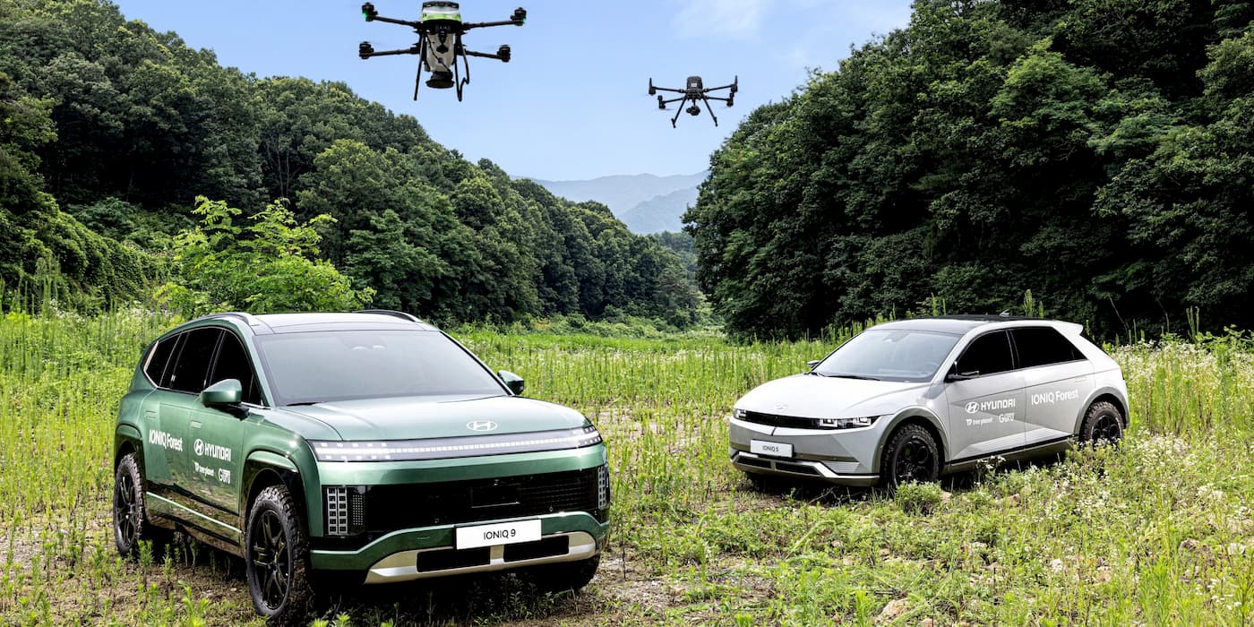 Hyundai uses IONIQ 9 EV with built-in drone to save the planet