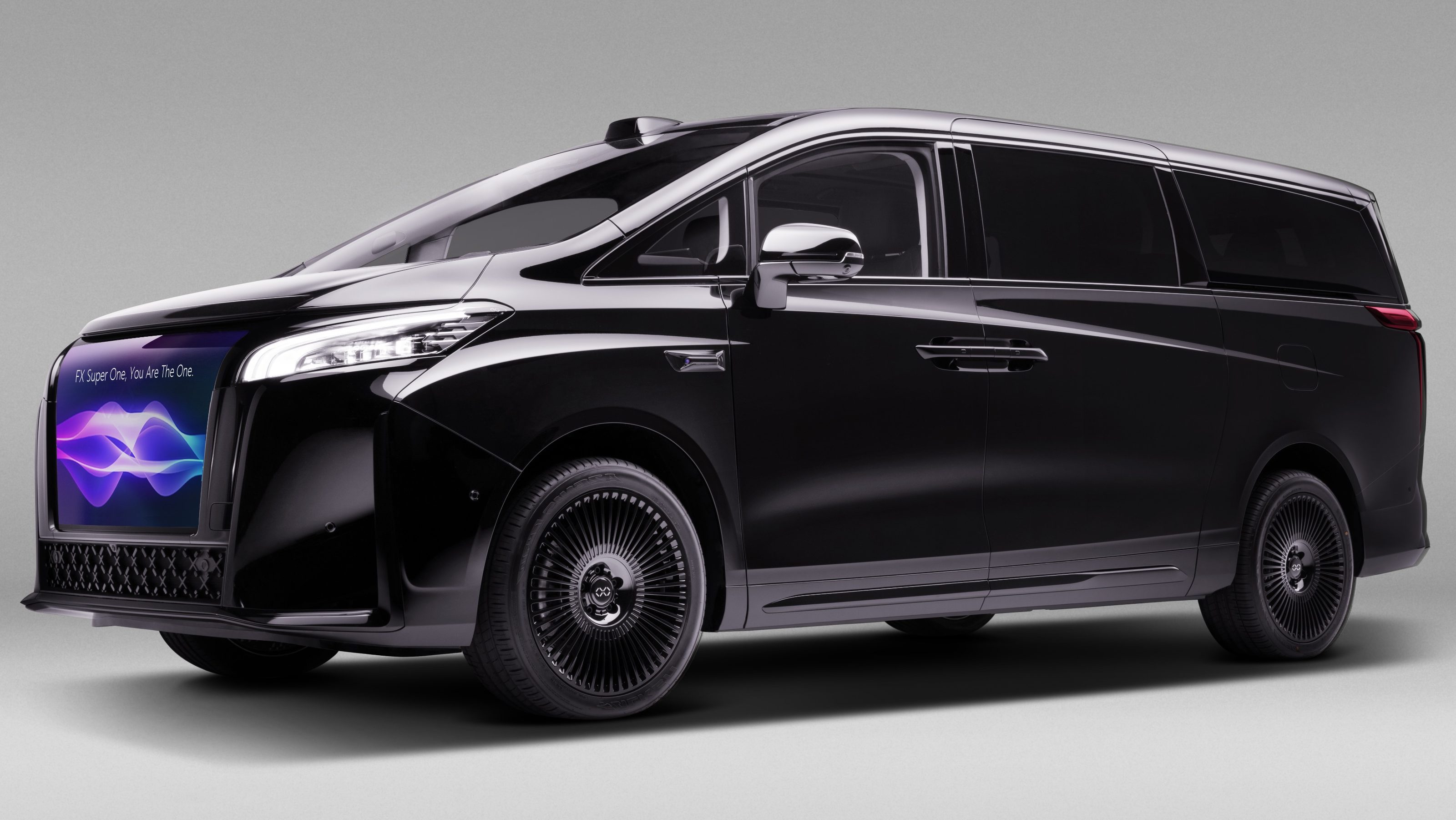 Faraday Future unveils FX Super One, an EV minivan with a funny F.A.C.E.
