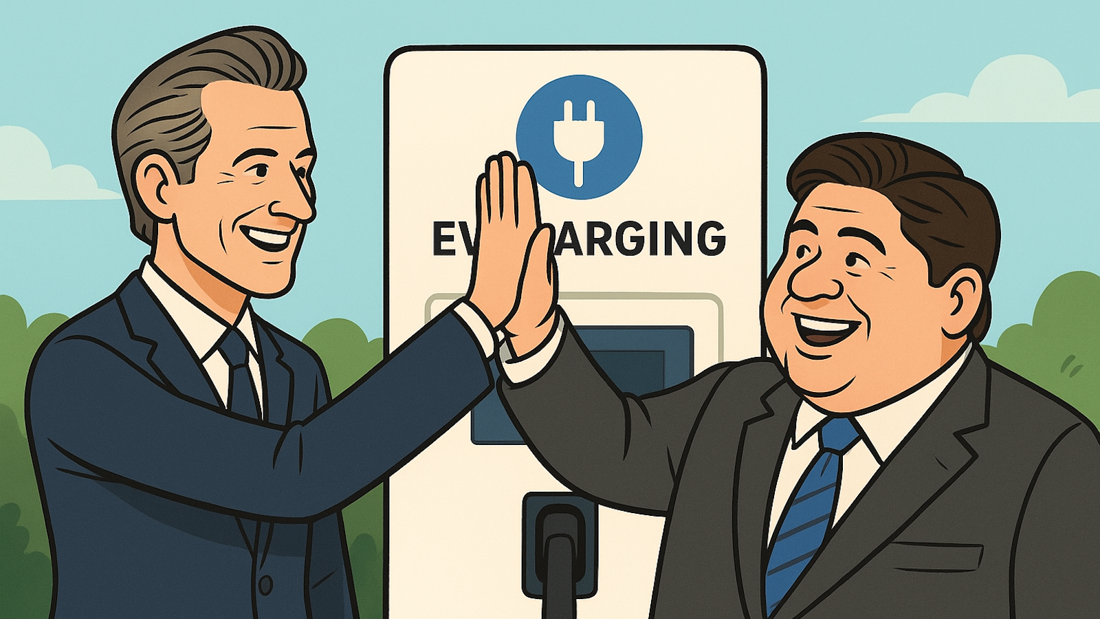 Hear me out: instead of faster chargers, SLOWER gas pumps