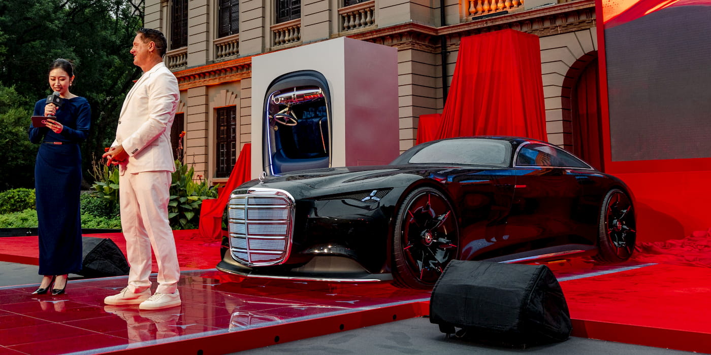 The Mercedes Vision Iconic EV revives Golden Era style for today