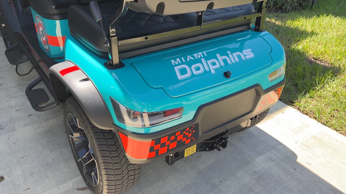 The Kandi 4P golf-cart is an NFL fan's dream neighborhood cruiser ...