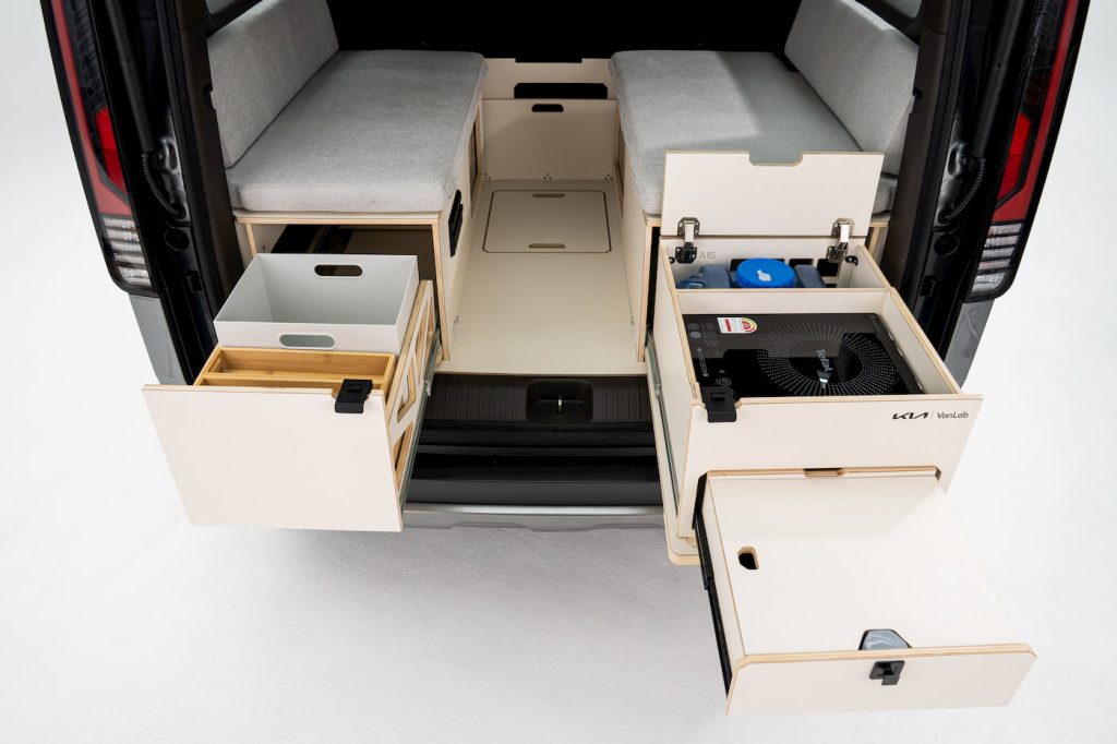 Kia PV5 receives first camping kit for a full-on campsite in minutes