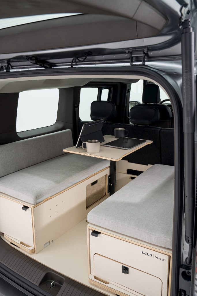 Kia PV5 receives first camping kit for a full-on campsite in minutes
