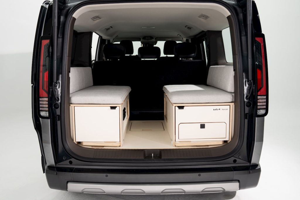 Kia PV5 receives first camping kit for a full-on campsite in minutes